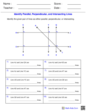 Fillable Online Identify Parallel, Perpendicular, and Intersecting ...