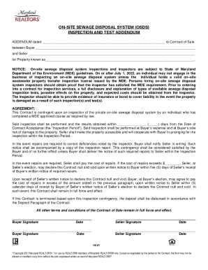 Fillable Online ON-SITE SEWAGE DISPOSAL SYSTEM (OSDS) INSPECTION AND ... Fax Email Print - pdfFiller
