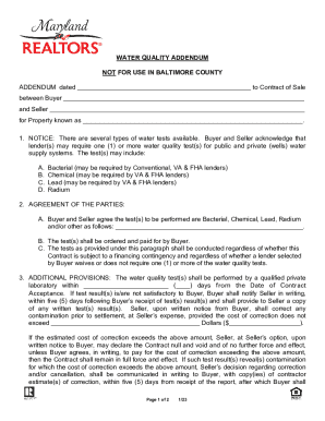 Fillable Online baltimore county notices and disclosures addendum Fax ...