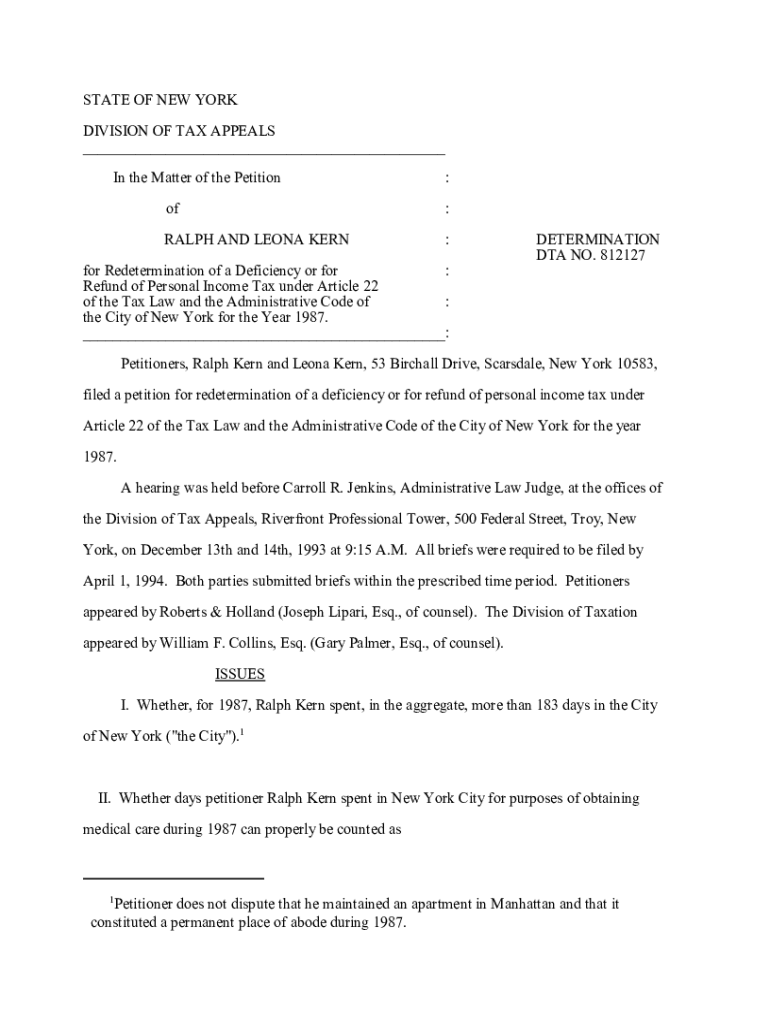 Fillable Online IN RE: Ralph KERN et al. (1997) Fax Email Print - pdfFiller