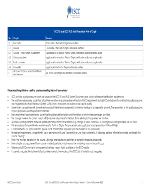 Fillable Online ISCC EU and ISCC PLUS Audit Procedure Point of Origin Fax Email Print - pdfFiller