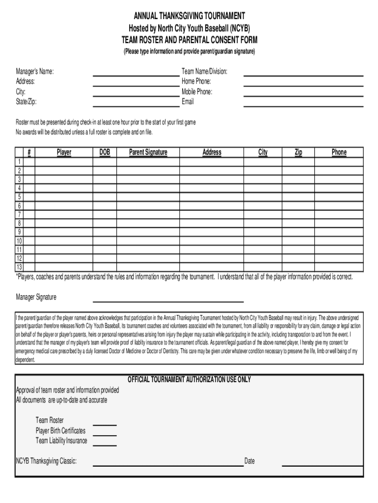 Fillable Online Youth-Baseball-Registration-Form. ... Fax Email Print - pdfFiller