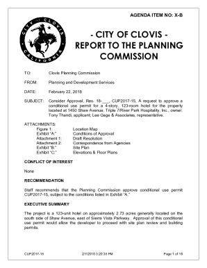 Fillable Online Planning CommissionCity of Clovis Fax Email Print ...