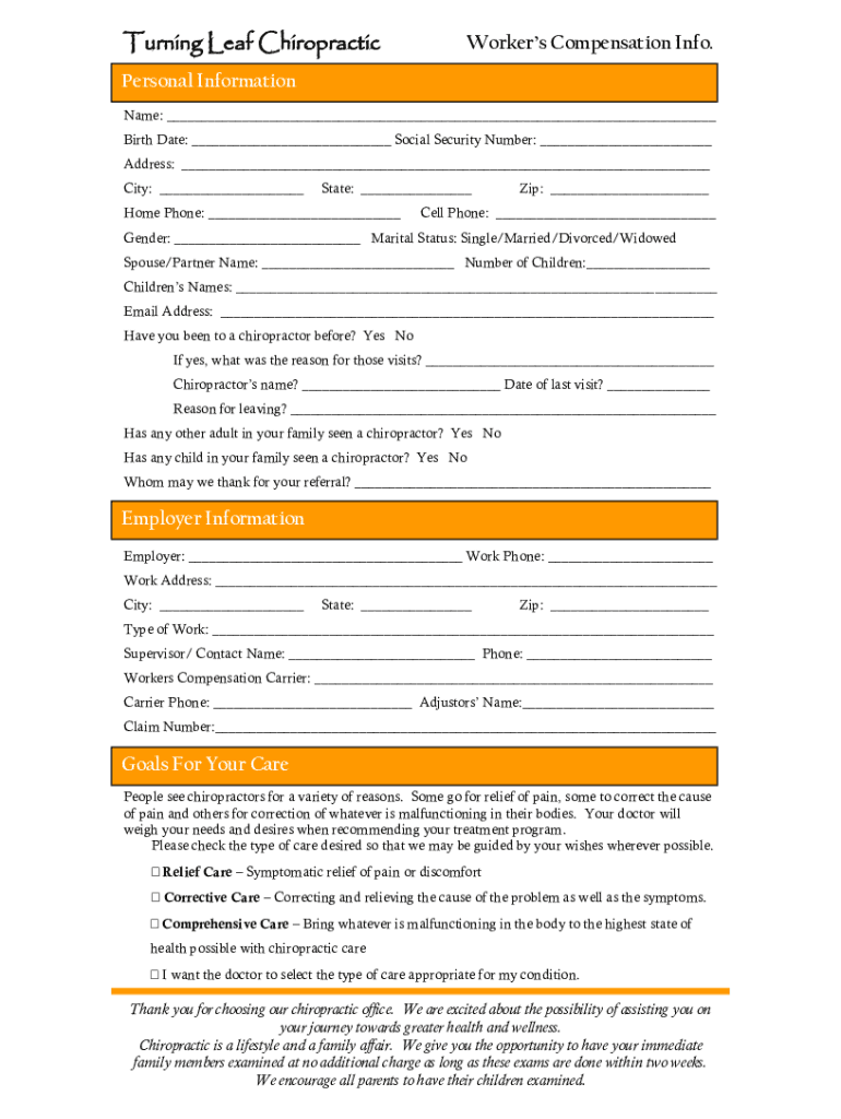 Fillable Online Workers Compensation Info Fax Email Print - pdfFiller