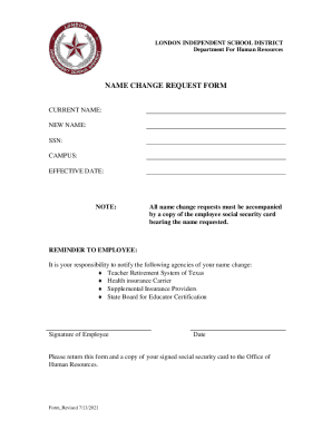 Fillable Online Name Change Request Form 4-18-08.doc Fax Email Print - pdfFiller