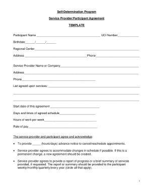 Fillable Online Self-Determination Program Service ... Fax Email Print ...