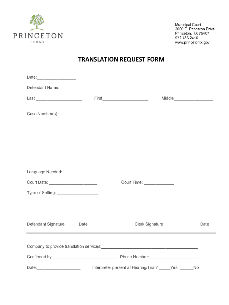 Fillable Online translation request form.docx Fax Email Print - pdfFiller