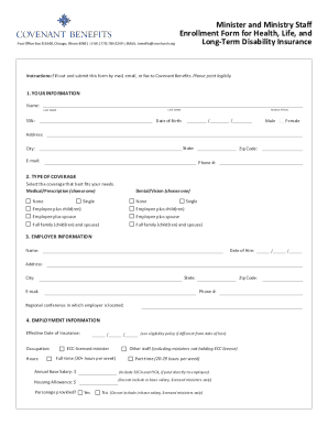 Fillable Online Covenant Benefits Addition, Update, and Termination ...