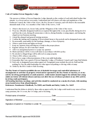 Fillable Online Lodge Code of Conduct.doc Fax Email Print - pdfFiller