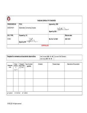 Fillable Online Form for Stakeholders' comments (2) Fax Email Print ...
