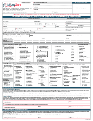 Fillable Online TOX UTI Requistion Form Fax Email Print - pdfFiller