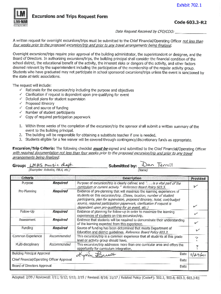 Fillable Online policy linnmar k12 ia LINN-MAR Code 603.3-R2 Building ...