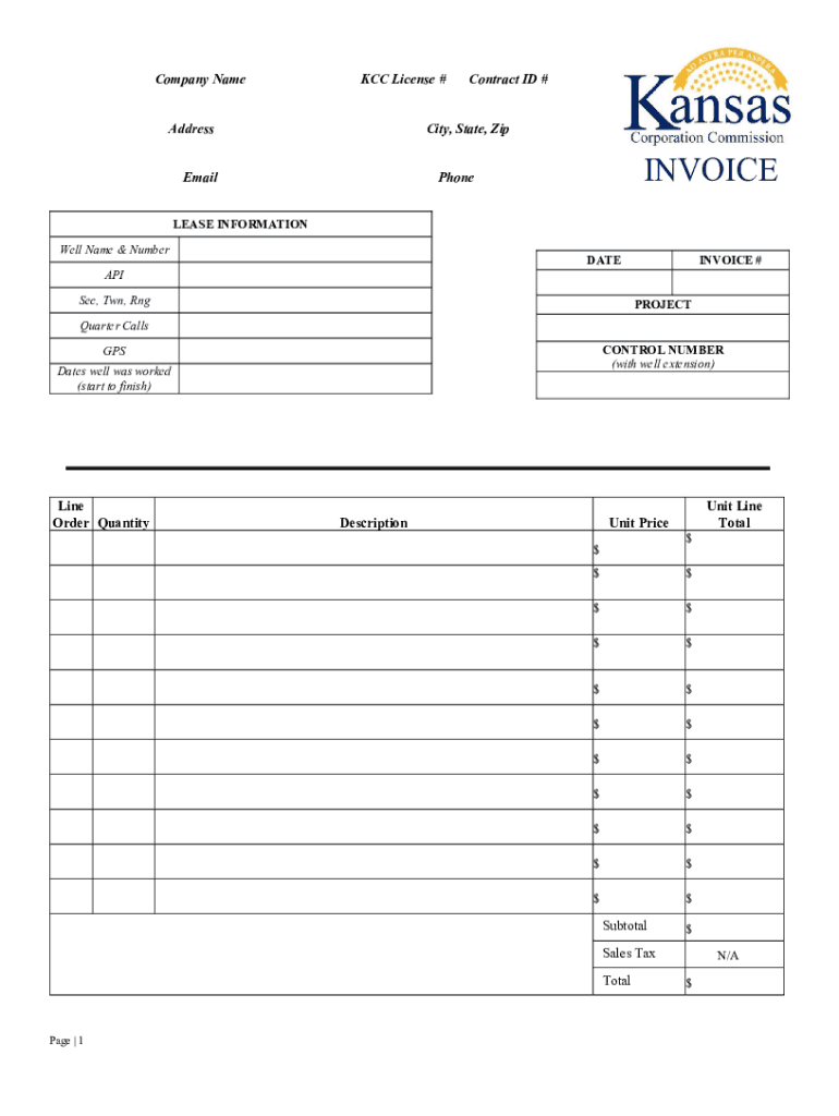 Fillable Online kcc ks Kansas Online Automated Reporting - KCC Forms ...