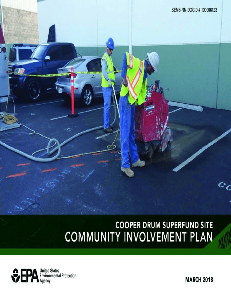 Fillable Online Community involvement plan for Cooper Drum site ...