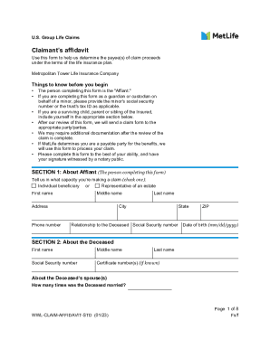 Fillable Online Claimants affidavit Fax Email Print - pdfFiller