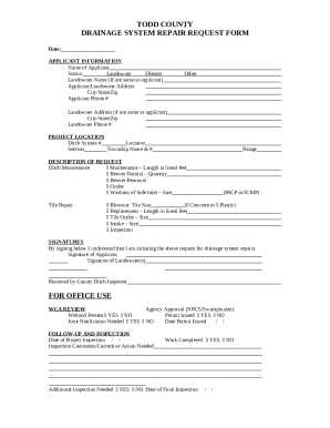 todd county drainage system repair request - bwsr state mn Doc Template ...