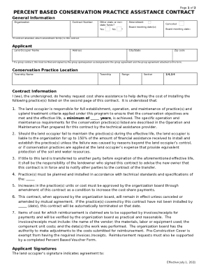 percent based conservation practice assistance contract - bwsr state mn ...