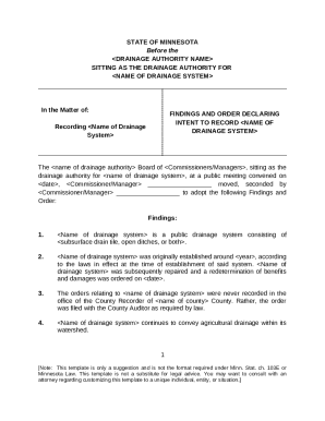 Template B: Resolution of Intent - bwsr state mn Doc Template | pdfFiller