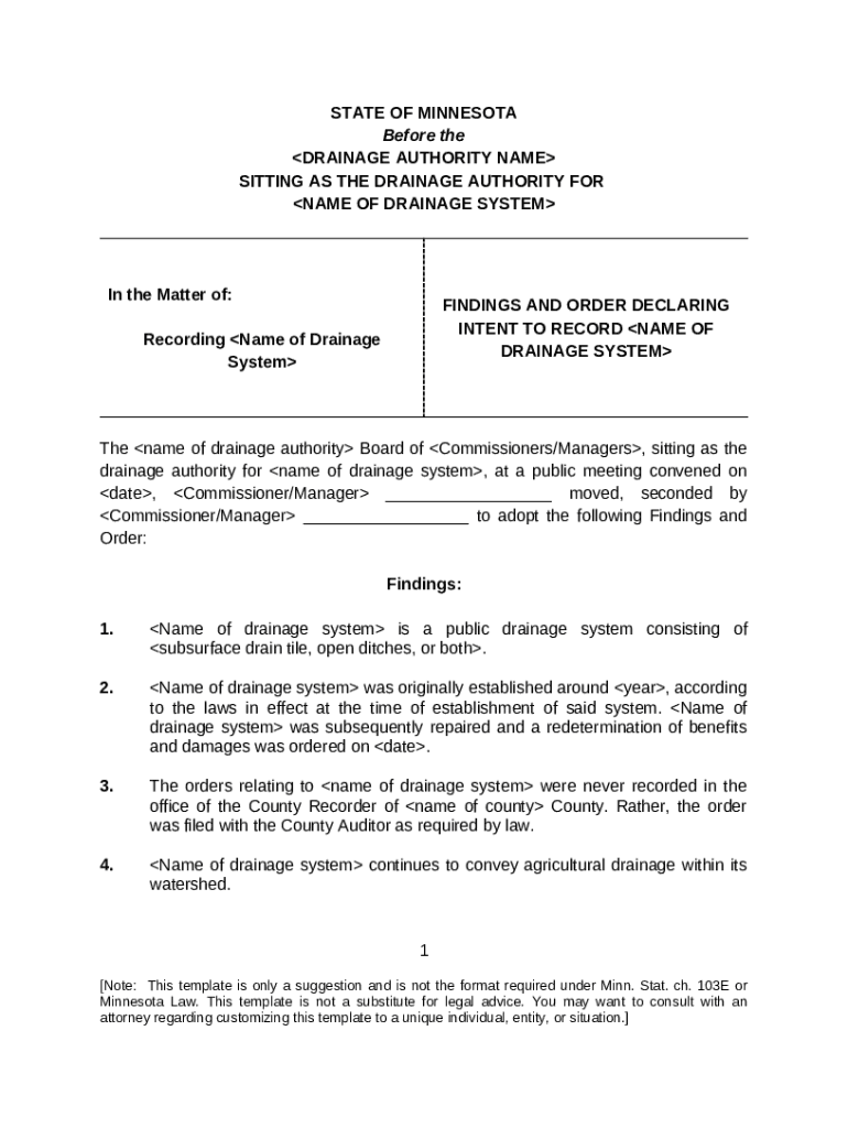 Template B: Resolution of Intent - bwsr state mn Doc Template | pdfFiller