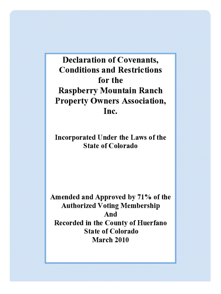 Fillable Online Declaration of Covenants, Conditions and Restrictions for ... Fax Email Print ...