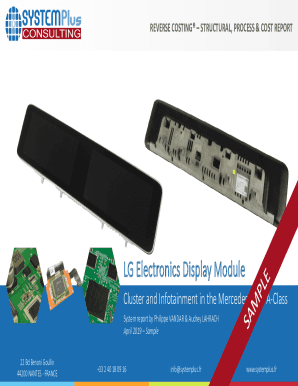 Fillable Online LG Electronics Cluster and Infotainment Display Module ...