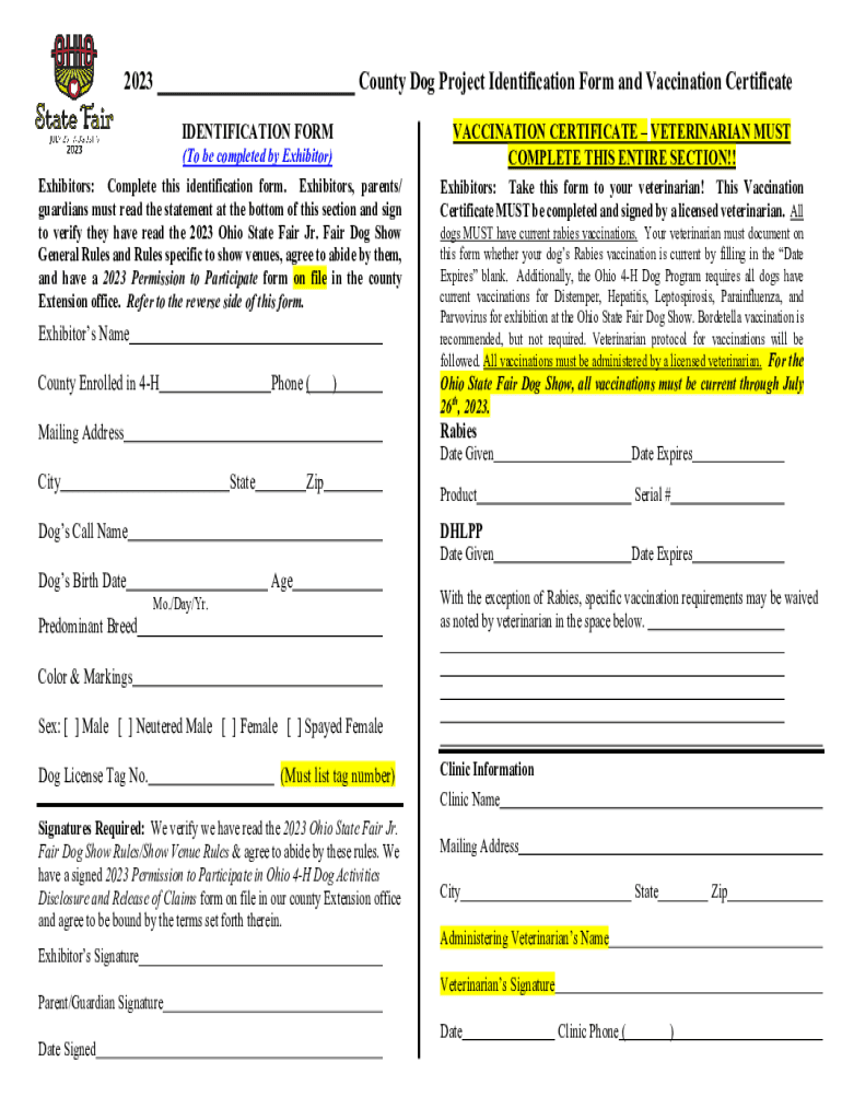 Fillable Online 4-H Show Book Fax Email Print - pdfFiller