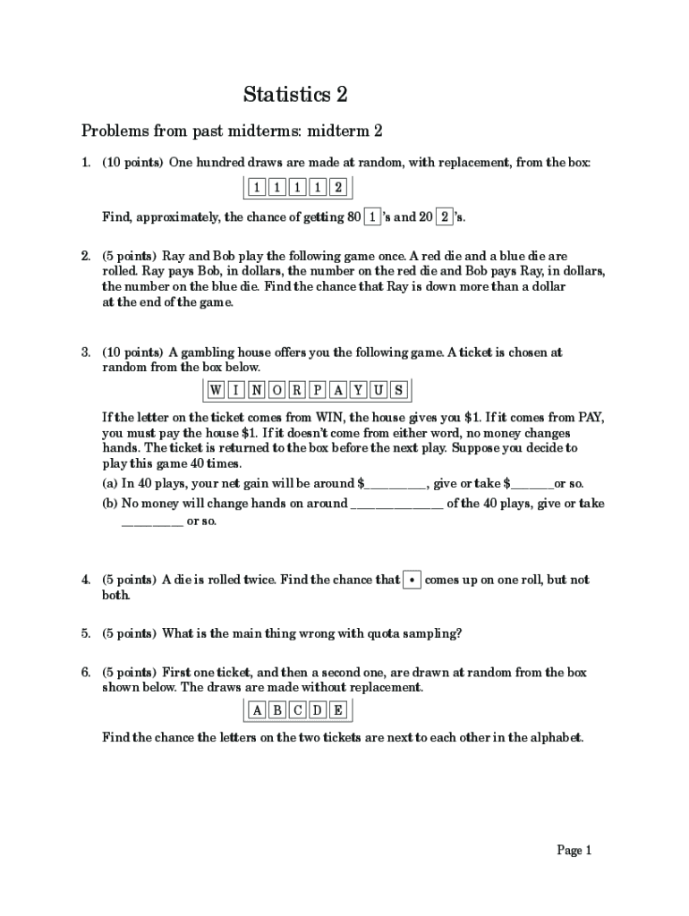 Fillable Online Political Science Math Camp FINAL EXAM Fax Email Print ...