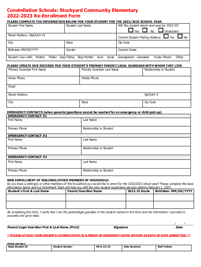 Fillable Online Stockyard Community Elementary School Board Fax Email ...