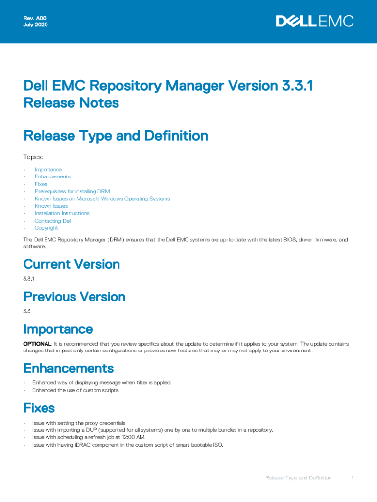 Fillable Online How to create a manual repository in DRM (Dell EMC ...