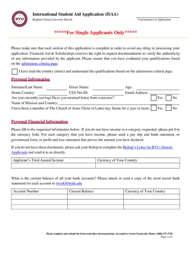 Fillable Online For Single Applicants Only Fax Email Print - pdfFiller