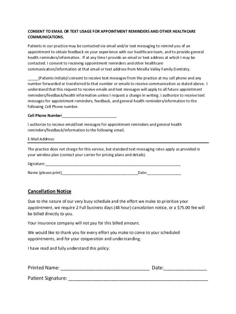 Fillable Online patient hipaa acknowledgment and consent form Fax Email ...