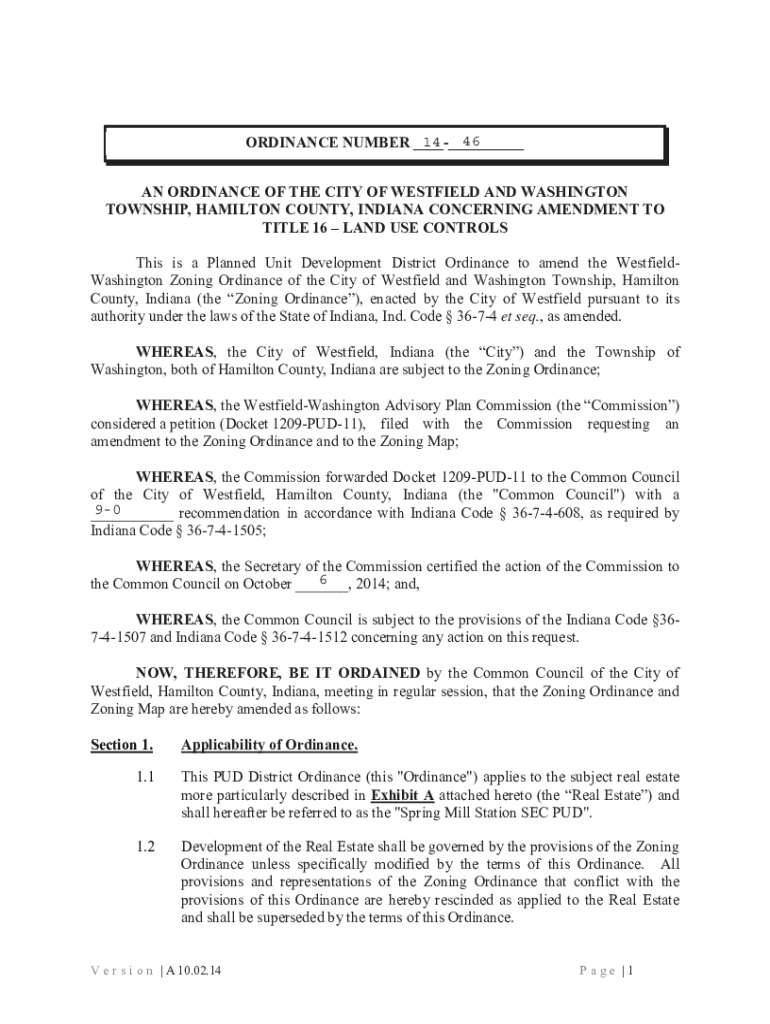 Fillable Online unified development ordinance Fax Email Print - pdfFiller