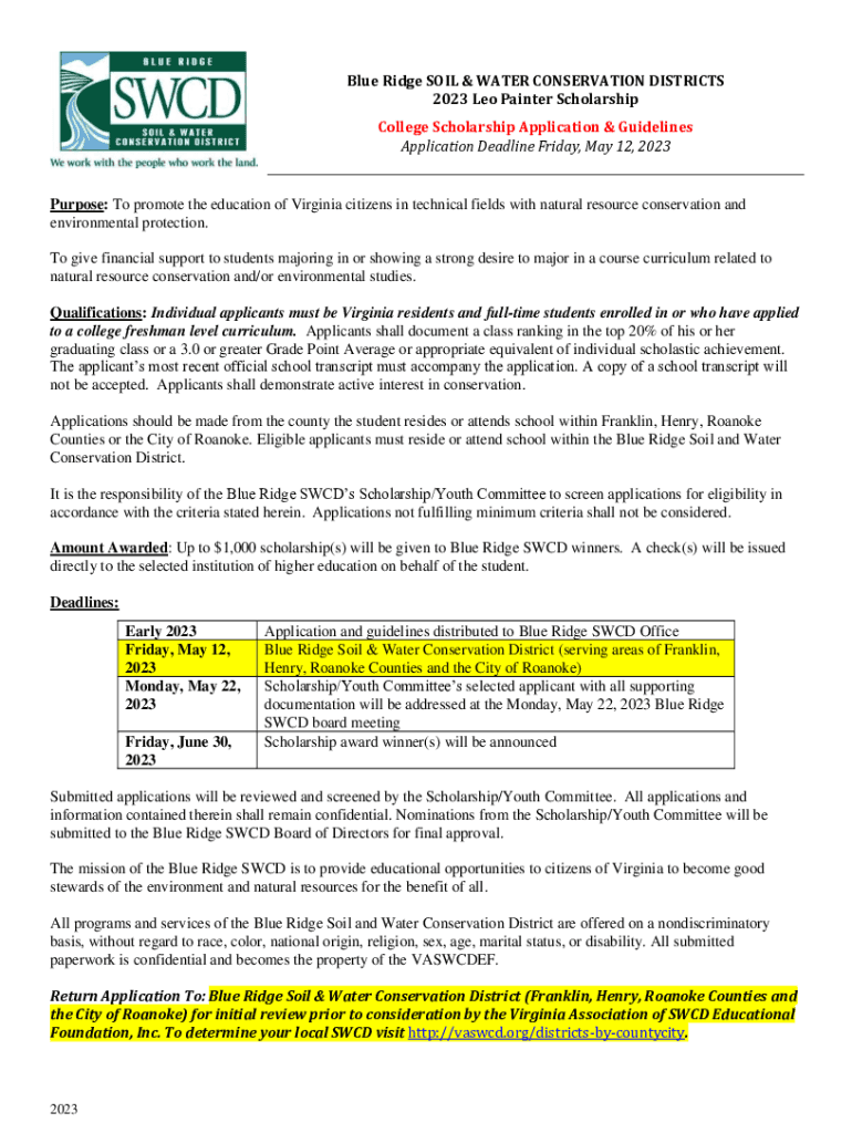 Fillable Online Blue Ridge SOIL & WATER CONSERVATION DISTRICTS Fax ...