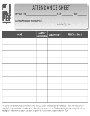 Fillable Online Sample Neighborhood Meeting Attendance Sheet Fax Email Print - pdfFiller