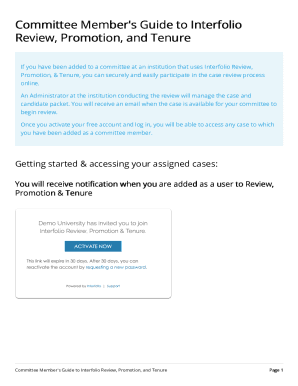 Fillable Online A Candidate's Guide to Interfolio Review, Promotion ...