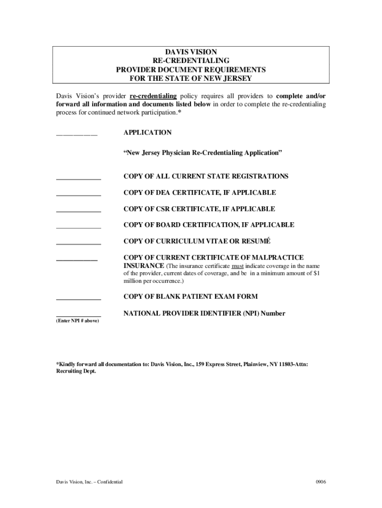 Fillable Online DAVIS VISION Federally Qualified Health Center (FQHC ...