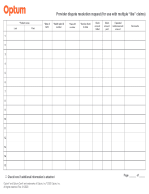 Fillable Online Multi-Claim Provider Dispute Resolution Form Fax Email ...