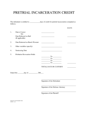 Fillable Online JAIL-TIME CREDIT PACKET - Ohio Public Defender Fax ...