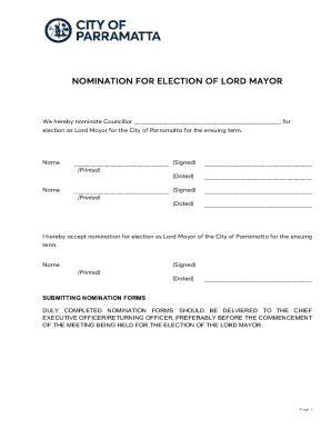 Fillable Online businesspapers parracity nsw gov Election of the Lord ...