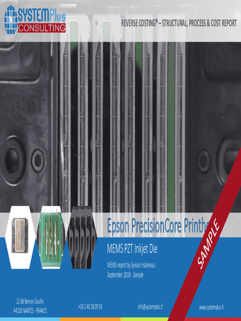 Fillable Online Epson PrecisionCore Printhead - MEMS PZT Inkjet Die Fax ...