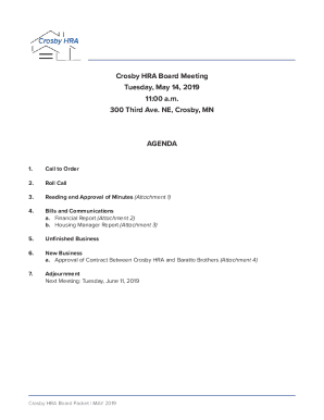 Fillable Online Crosby HRA Board Packet Fax Email Print - pdfFiller