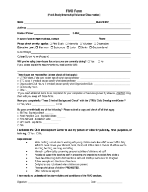 Fillable Online FIVO Form Fax Email Print - pdfFiller