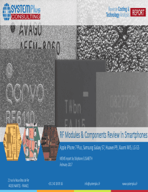 Fillable Online Smartphone RF Front-End Module Review - System Plus ...