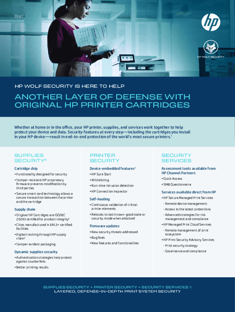 Fillable Online HP Printer Security and Secure CartridgesHP Official Site Fax Email Print ...