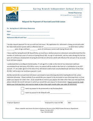 Fillable Online Request for Accrued Local Leave Payout Fax Email Print ...