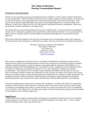 Fillable Online Housing-Accommodation-Request-Form. ... Fax Email Print - pdfFiller