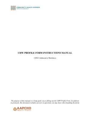 Fillable Online CHW Profile Form Instructions Manual Fax Email Print ...