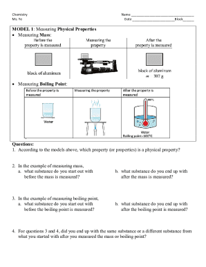 Fillable Online The Boiling point, melting point, and density are ...