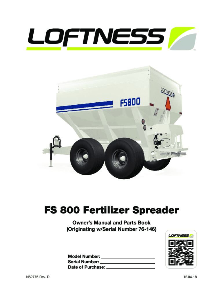 Fillable Online operating and parts manual - 600 & 800 row crop spreaders Fax Email Print ...