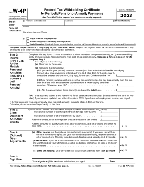 Fillable Online IRS to Begin Using Updated Form W-4P in 2023 Fax Email ...